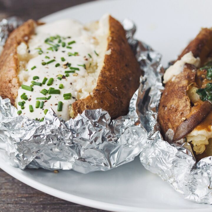two way baked potato - hot for food