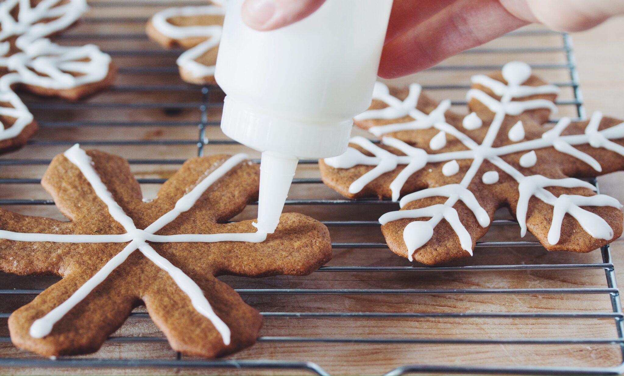 vegan gingerbread snowflakes - hot for food