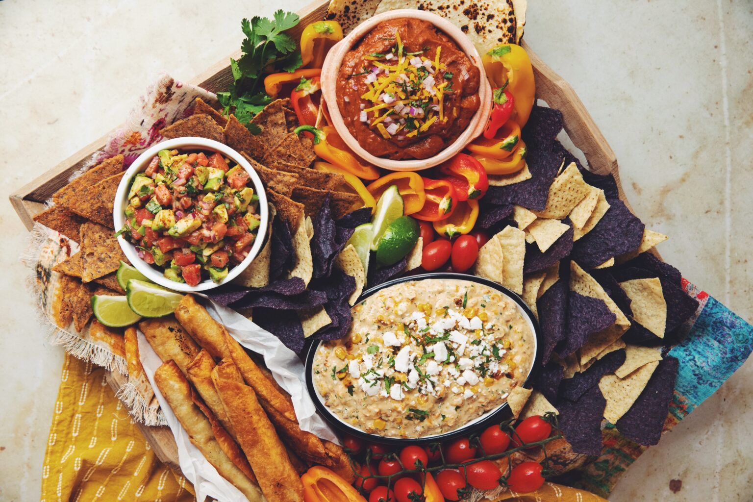 mexican fiesta board - hot for food