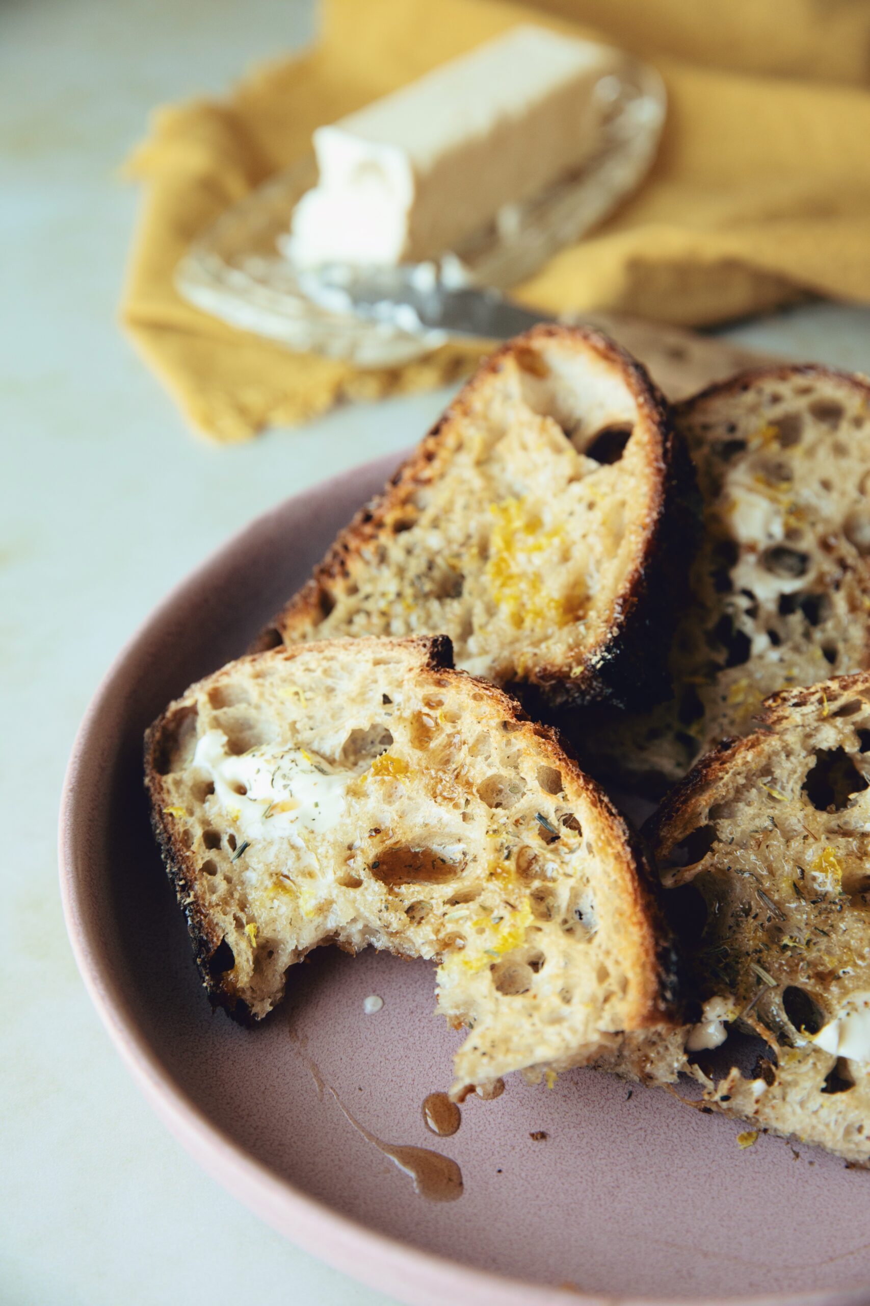 fancy buttered toast - hot for food