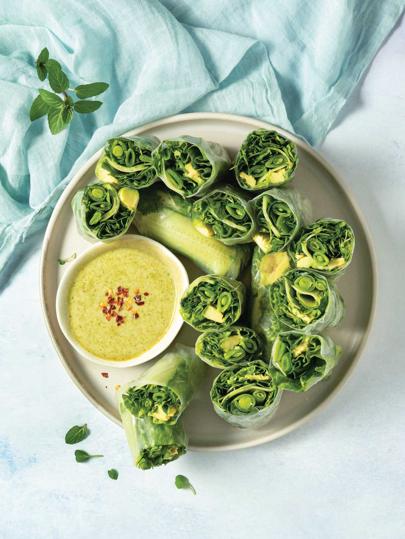 vegan summer rolls - hot for food